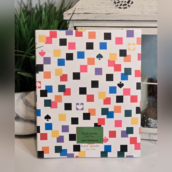 kate spade | Office | Kate Spade Scattered Checks Spades Notebook ...